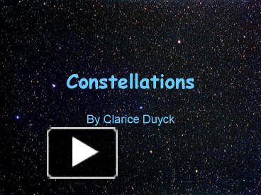 Constellations presentation | free to download