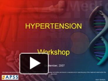 PPT – HYPERTENSION PowerPoint presentation | free to view - id: 69c22-ZmI3Y