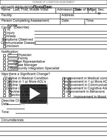 PPT – CHANGE OF CONDITION ASSESSMENT PowerPoint presentation | free to ...