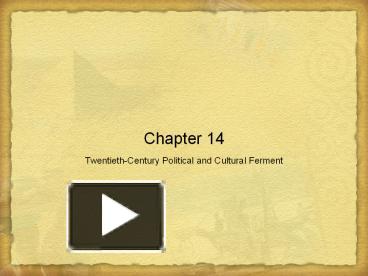 Twentieth-Century Political and Cultural Ferment presentation | free to ...