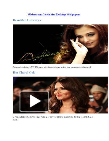 PPT – Widescreen Celebrities Desktop Wallpapers PowerPoint presentation ...