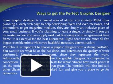 PPT – graphic design nj PowerPoint presentation | free to download - id ...