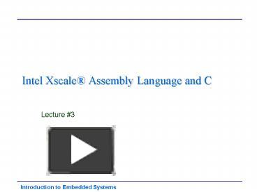 PPT – Intel Xscale PowerPoint presentation | free to download - id ...