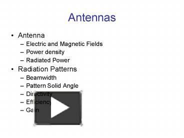 Antennas presentation | free to download