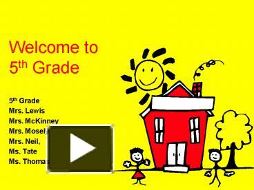 Welcome to 5th Grade presentation | free to download