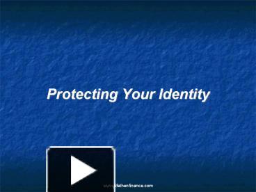 PPT – Identity Theft PowerPoint presentation | free to download - id ...