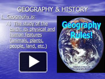 PPT – GEOGRAPHY PowerPoint presentation | free to download - id: 69f308 ...