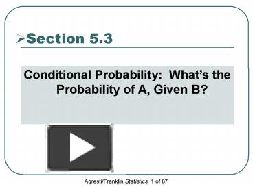 PPT – Conditional Probability: What PowerPoint presentation | free to ...