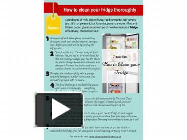 PPT – How to clean your fridge thoroughly PowerPoint presentation ...