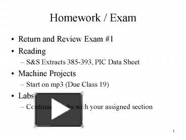 PPT – Homework / Exam PowerPoint presentation | free to download - id ...