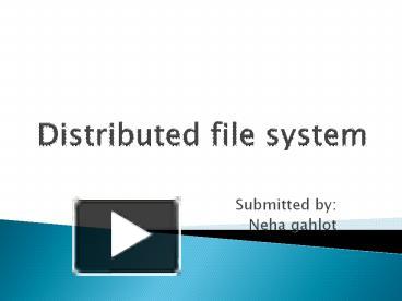PPT – distributed file system PowerPoint presentation | free to ...
