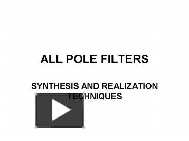 PPT – ALL POLE FILTERS PowerPoint presentation | free to view - id ...