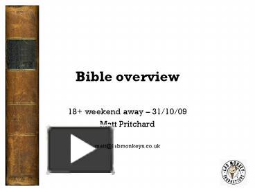 PPT – Bible overview PowerPoint presentation | free to view - id ...