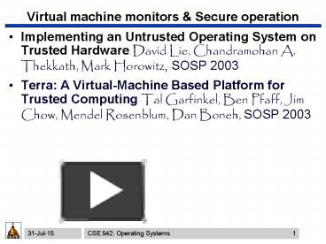 Virtual machine monitors presentation | free to download