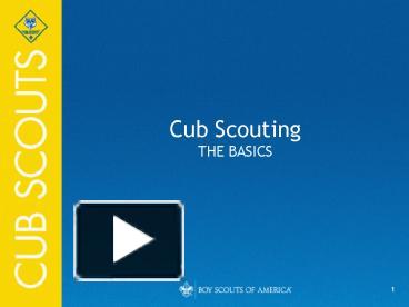 Cub Scouting presentation | free to view