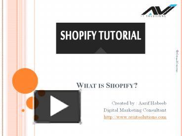 What is shopify? presentation | free to download
