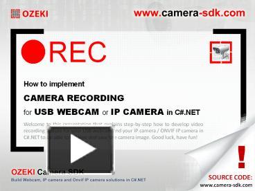 How to implement camera recording for USB webcam or IP camera in C#.NET ...