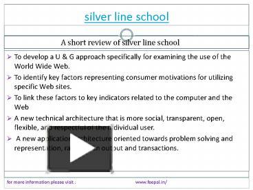 PPT – We can also provide service related sliver line school PowerPoint ...