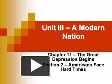 PPT – Unit III PowerPoint presentation | free to view - id: 6a6e7b-MWMwY