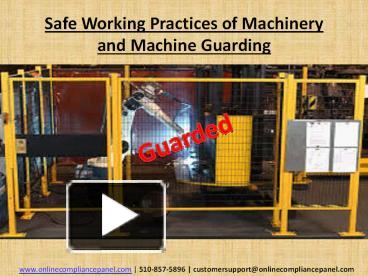 PPT – Safe Working Practices of Machinery and Machine Guarding ...