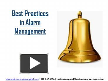 Best Practices in Alarm Management presentation | free to download