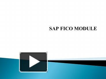 INTRODUCTION TO SAP FICO presentation | free to download