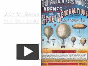 Unit 5: Gases and Gas Laws presentation | free to download