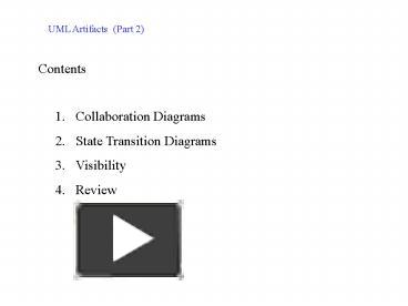 UML Artifacts (Part 2) presentation | free to download