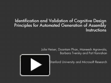 Identification and Validation of Cognitive Design Principles for ...