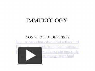 IMMUNOLOGY presentation | free to download