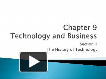 Chapter 9 Technology and Business presentation | free to view