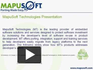 PPT – MapuSoft Technologies Presentation PowerPoint presentation | free ...