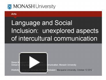 PPT – Language and Social Inclusion: unexplored aspects of ...