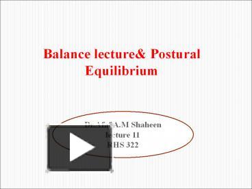 PPT – Balance lecture PowerPoint presentation | free to download - id ...