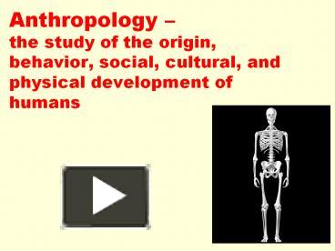 Anthropology presentation | free to download
