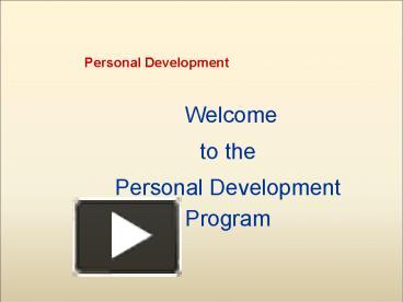 Personal Development presentation | free to download