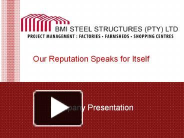 BMI Steel Structures presentation | free to download