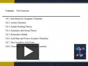PPT – Contents First Semester PowerPoint presentation | free to ...