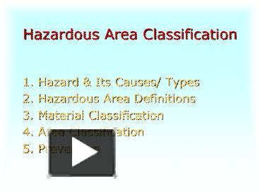 hazardous area classification presentation | free to download