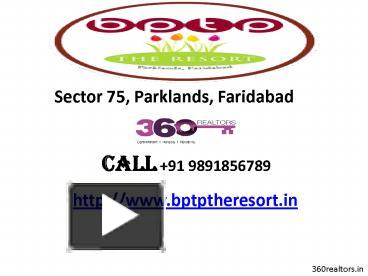 BPTP Resort – 2 BHK For Sale CALL 9891856789 The Resort Faridabad ...