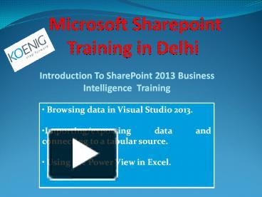 PPT – Microsoft Sharepoint Training in Delhi PowerPoint presentation ...