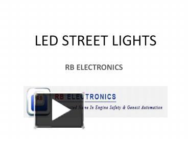 LED Street Lights presentation | free to download