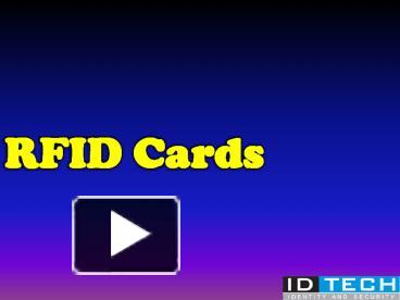 PPT – Ultra Fine RFID Cards by ID Solution PowerPoint presentation ...