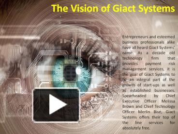 PPT – The Vision of Giact Systems PowerPoint presentation | free to ...