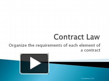Contract Law presentation | free to download