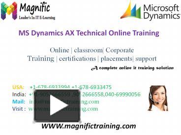 Microsoft Dynamics AX(AXAPTA) Online Training presentation | free to ...