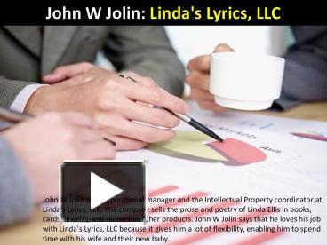 John W Jolin presentation | free to download