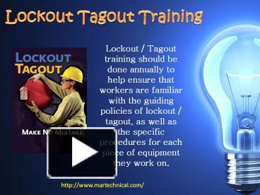 Lockout Tagout Training presentation | free to download