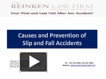 Causes and Prevention of Slip and Fall Accidents presentation | free to ...