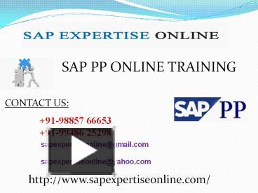 Sap pp online training classes presentation | free to download